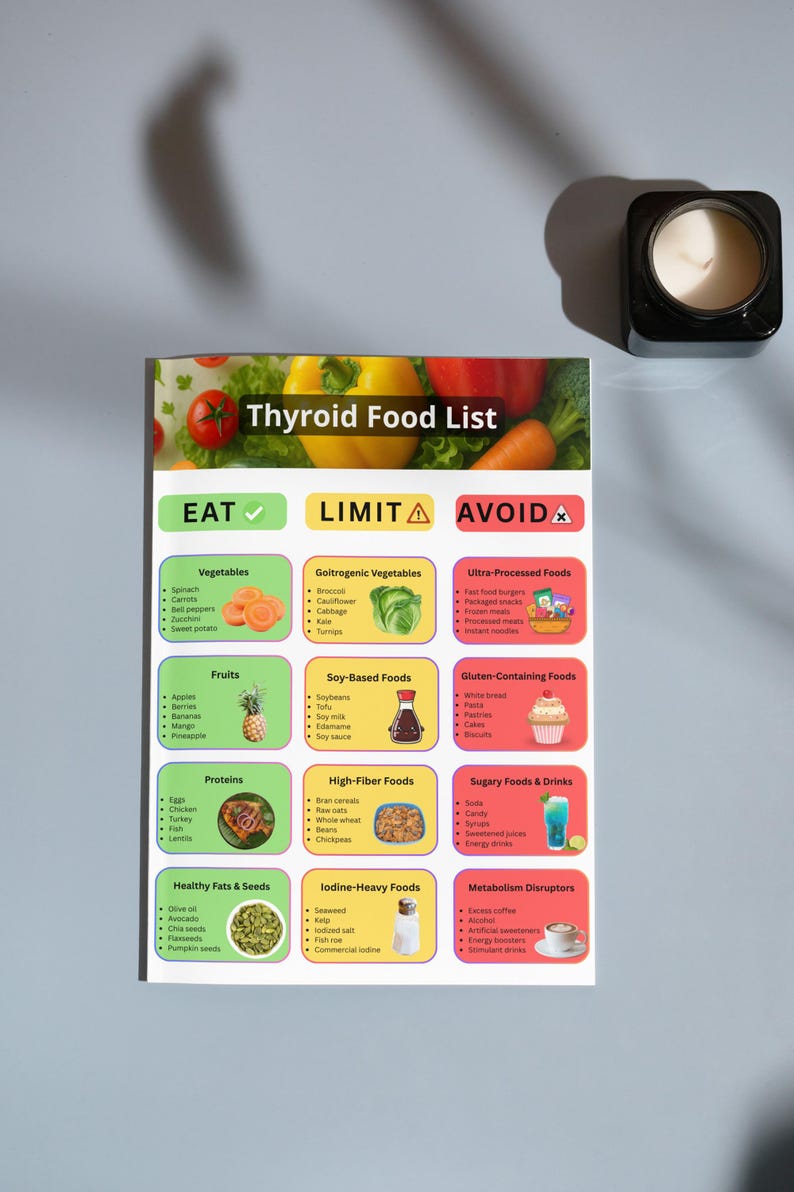 Thyroid Food List | Hypothyroidism & Hashimoto's Diet Guide (PDF) - Etsy