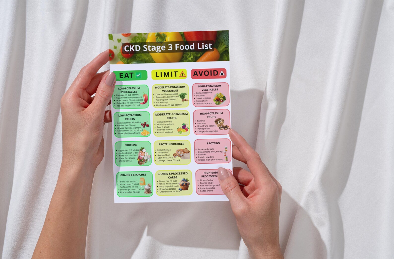 CKD Stage 3 Food List | Kidney Disease Diet Guide (PDF) - Etsy