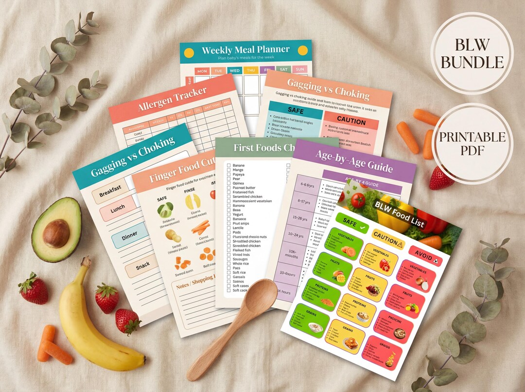 Baby Led Weaning Food List Printable, BLW Chart Letter and A4 Size ...