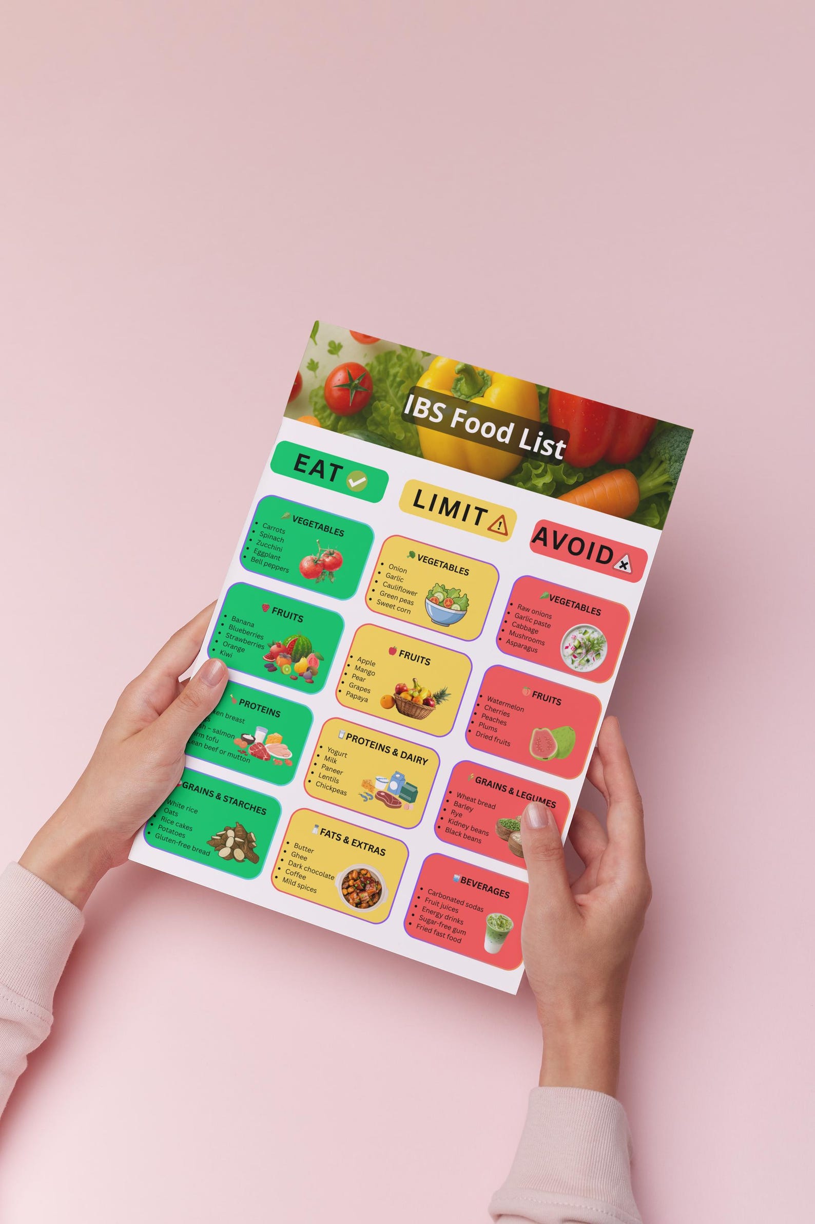 IBS Food List | Printable Grocery Guide (PDF) - Etsy