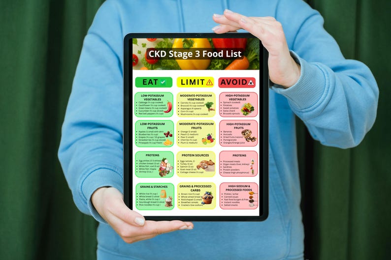 CKD Stage 3 Food List | Kidney Disease Diet Guide (PDF) - Etsy