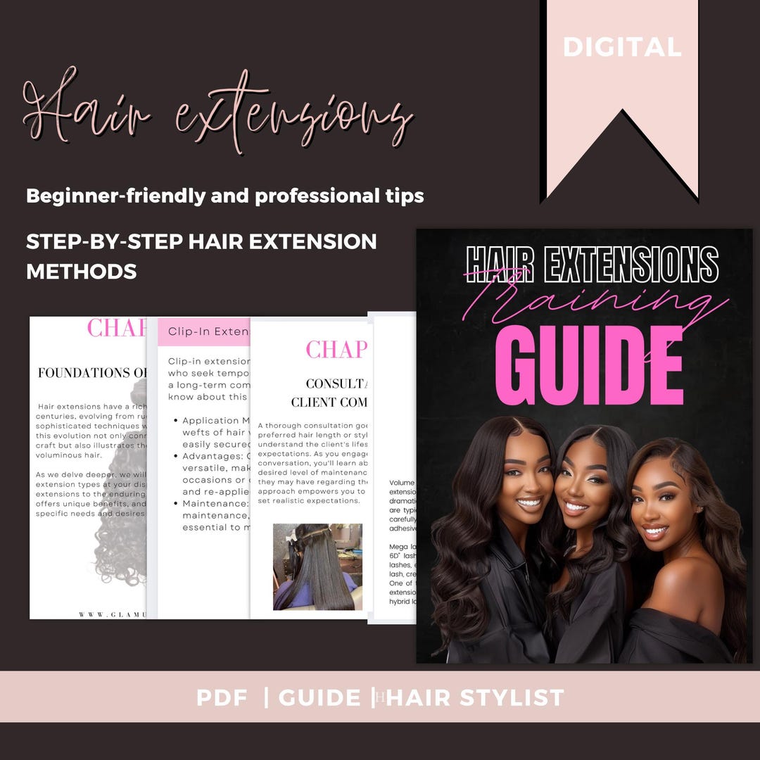 Hair Extension Tutorial Ebook | Step-by-step Application Guide ...