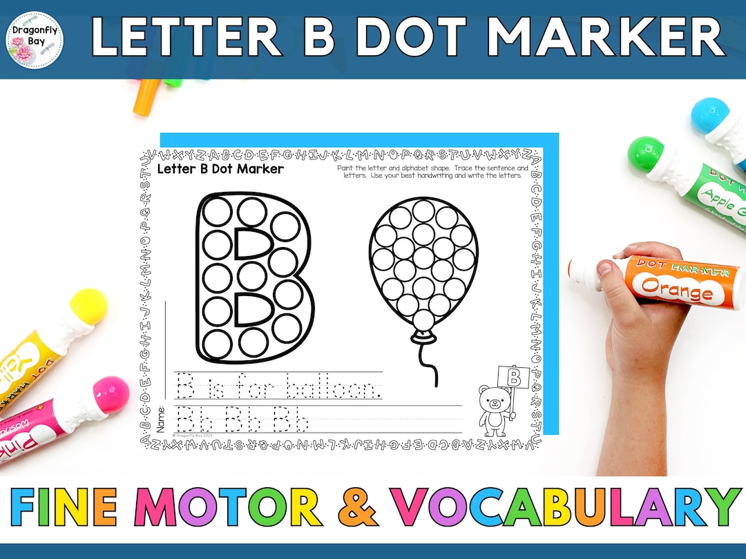 Letter B Dot Marker Alphabet Printable Differentiated Activities - Etsy