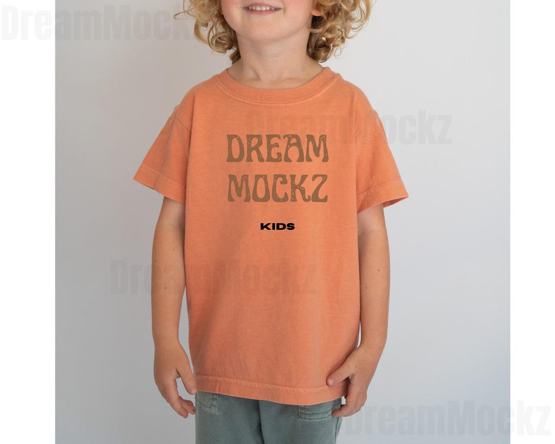 Kids Terracotta T-shirt Mockup: Comfort Colors 9018 (digital Download ...