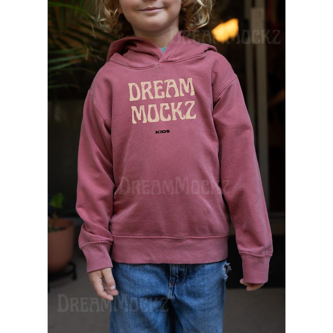 Crimson Kids Hoodie Mockup: Comfort Colors 1467Y (digital Download) - Etsy