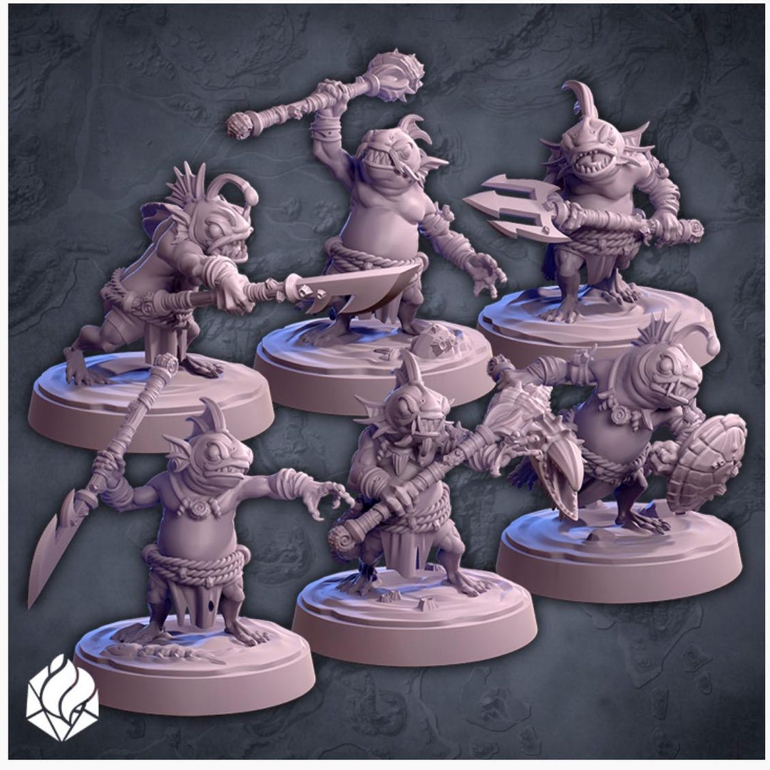 Dnd Kuo-toa - Fishfolk - Sahuagin - Merfolk - 32mm Scale - TTRPG ...