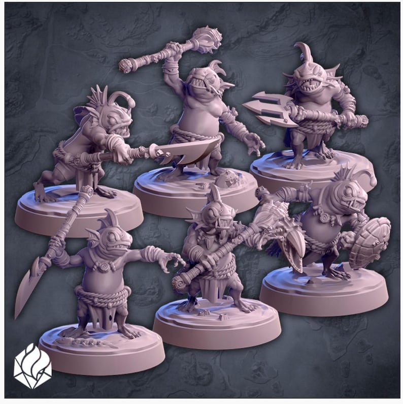 Dnd Kuo-toa - Fishfolk - Sahuagin - Merfolk - 32mm Scale - TTRPG ...