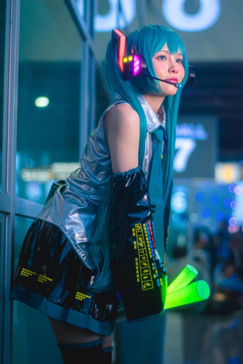 Hatsune Miku LED Headset | Vocaloid | Cosplay Prop | Headphone | Hair ...