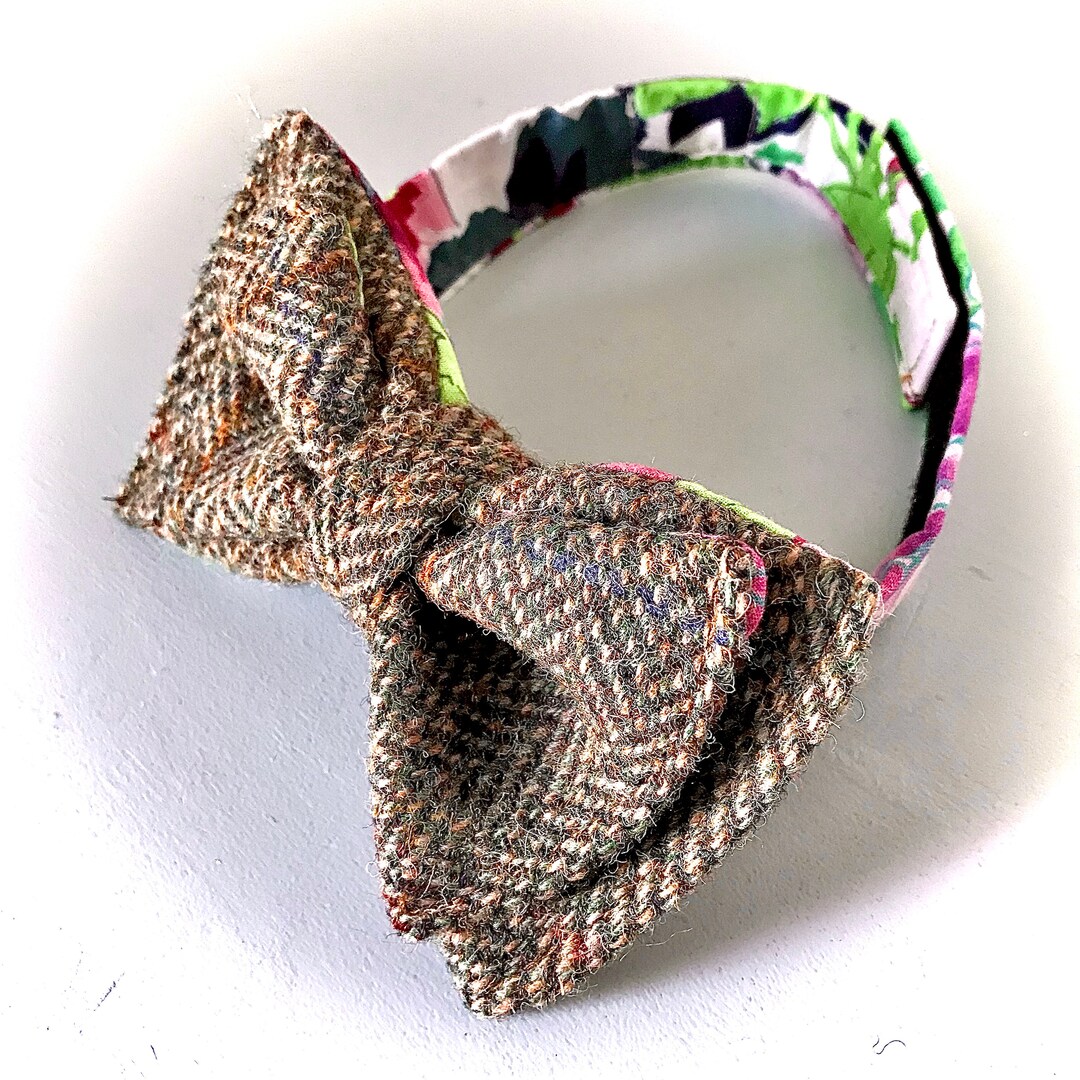 Harris Tweed Bow Tie Made in Scotland Gift Men Groomsmen - Etsy