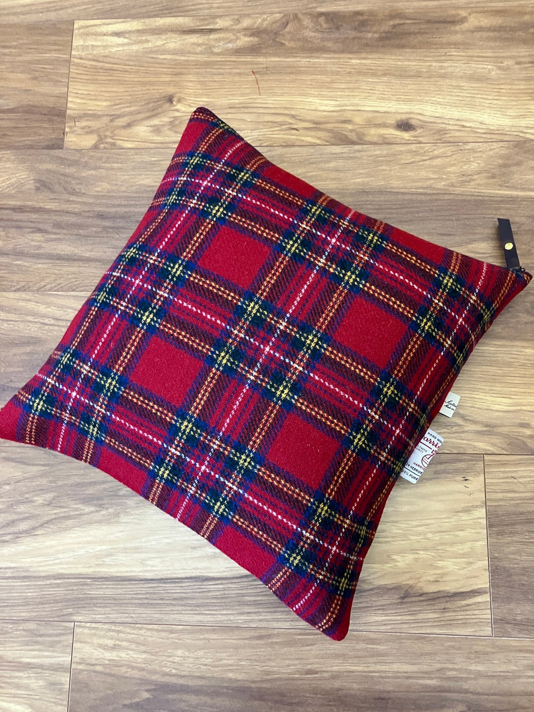 Harris Tweed Plaid Throw Cushion, Tartan Pillow - Etsy