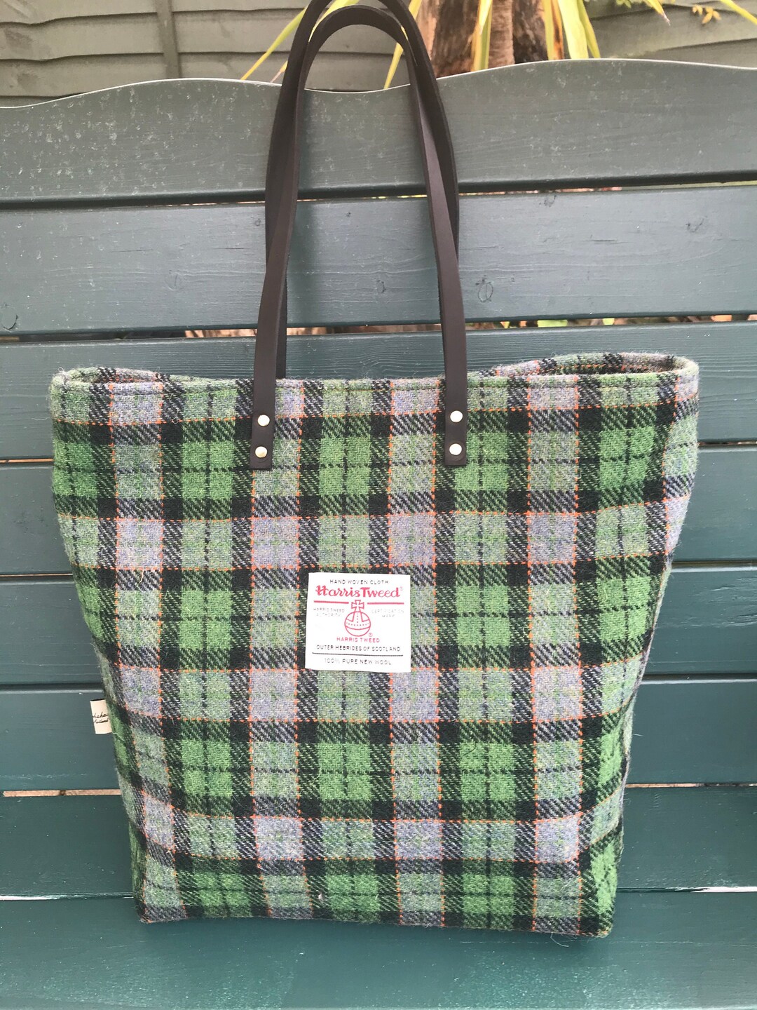 Harris Tweed Tote, Harris Tweed Purse, Harris Tweed Bag, Tartan Tote ...