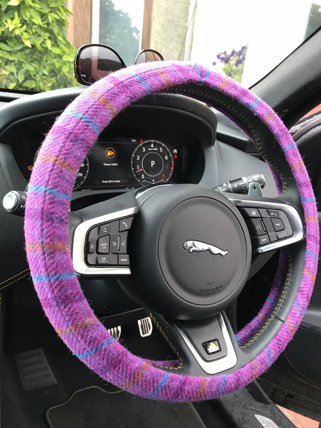 Harris Tweed Purple Steering Wheel Cover, Car Wheel Cover , Scottish ...
