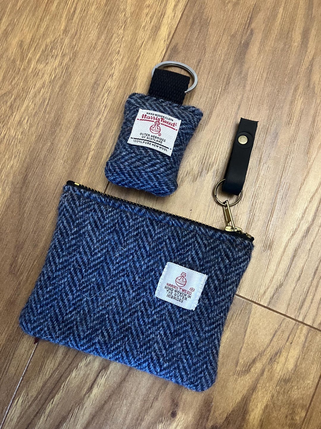 Harris Tweed Gift Set, Keychain & Coin Purse, Plaid Tartan - Etsy