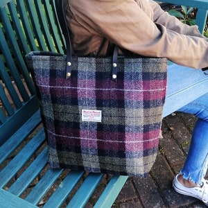 Harris Tweed Bag, Harris Tweed Tote, Harris Tweed Purse, Gift for Her ...