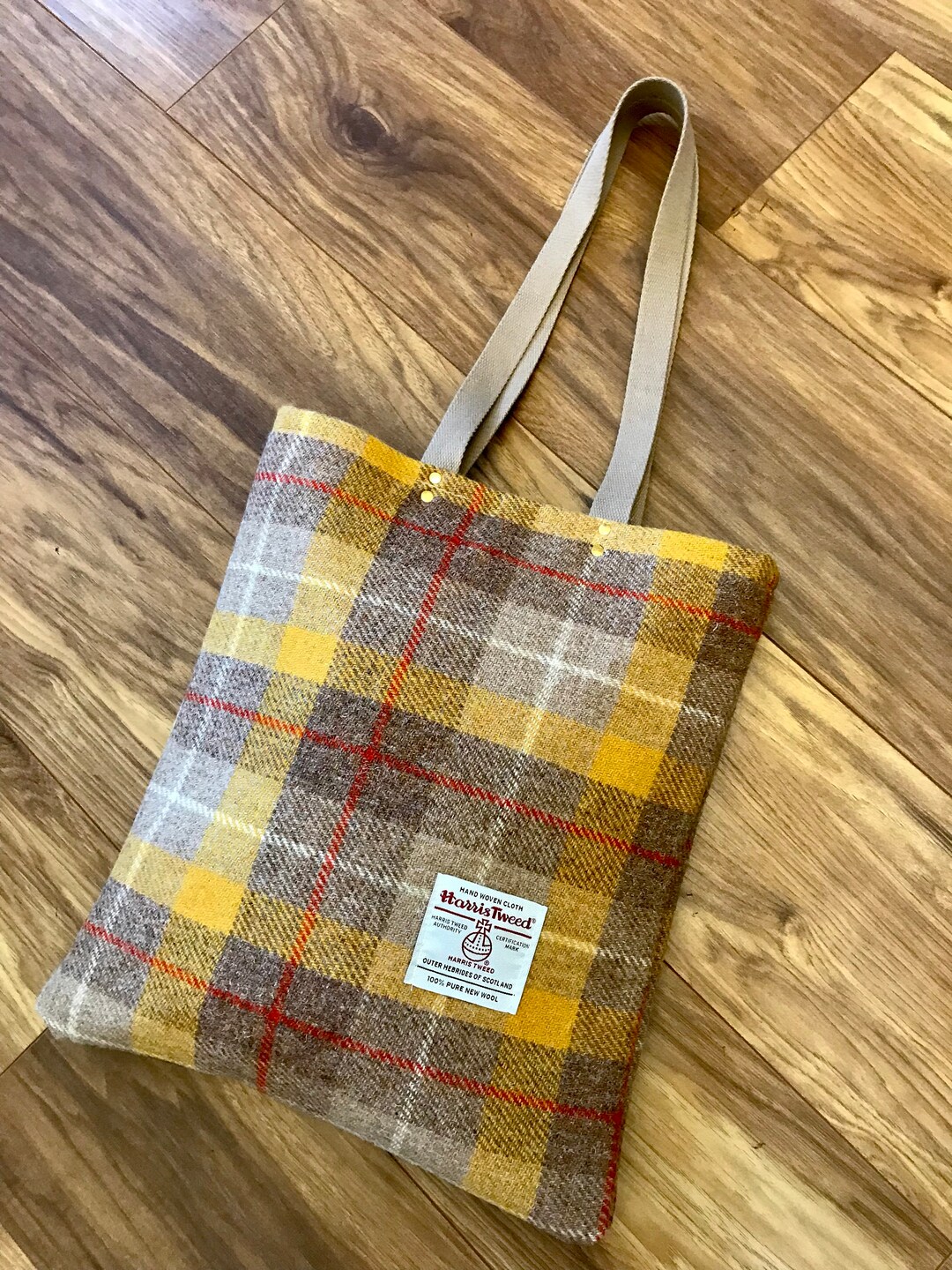 Dunbar Handmade Harris Tweed Tote Bag Purse Shopping Bag, Gift for Her ...