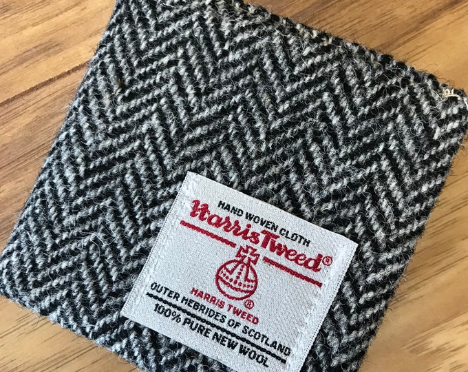 Mans Harris Tweed Wallet Bill Fold Made In Scotland T Wool Vegetarian Plaid Scottish British