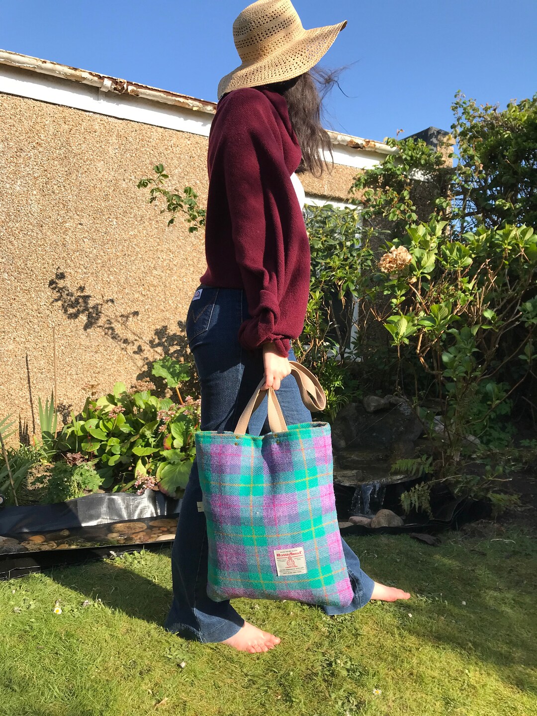 Handcrafted Harris Tweed Tote Bag, Plaid Dunbar Design - Etsy