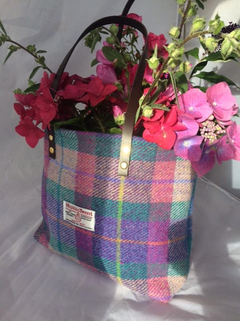 Harris Tweed Tote Harris Tweed Bag Harris Tweed Purse Bag - Etsy