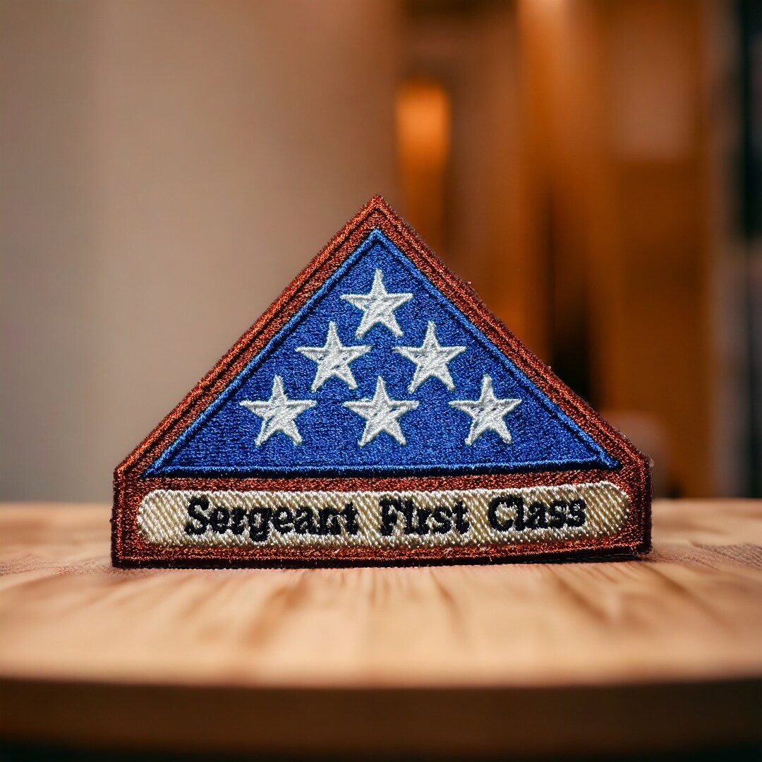 Custom Military Memorial Flag Case Embroidered Patch | Military Patch ...