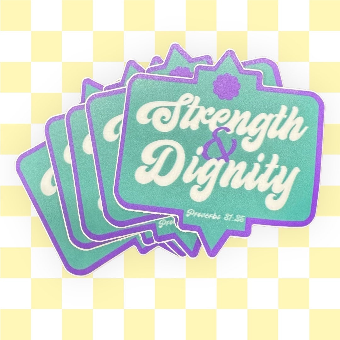 Proverbs 31:25 Vinyl Sticker | Bible Verse Sticker | Strength Sticker ...