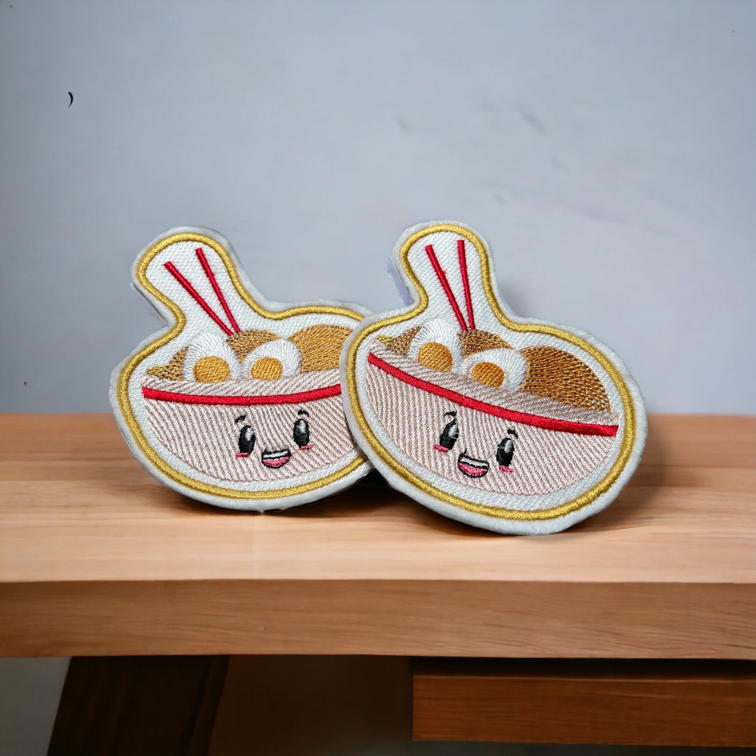 Kawaii Happy Ramen Bowl - Embroidered Patch - Etsy