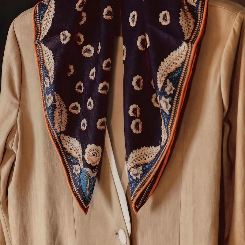 Red Wool Scarf Square - Etsy