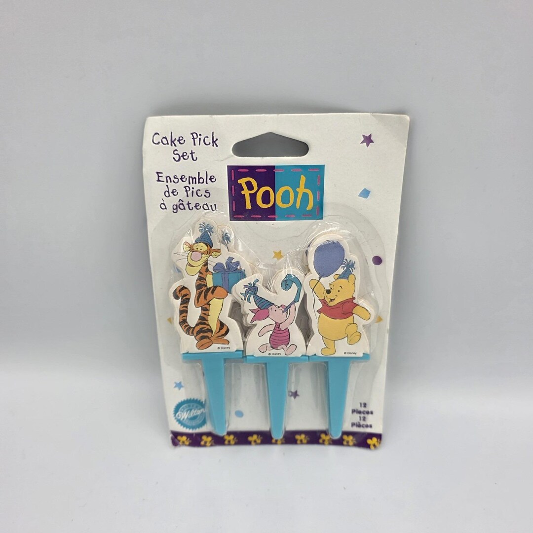Wilton Winnie the Pooh Cake Pick Set 12 Cupcake Decorations Piglet ...