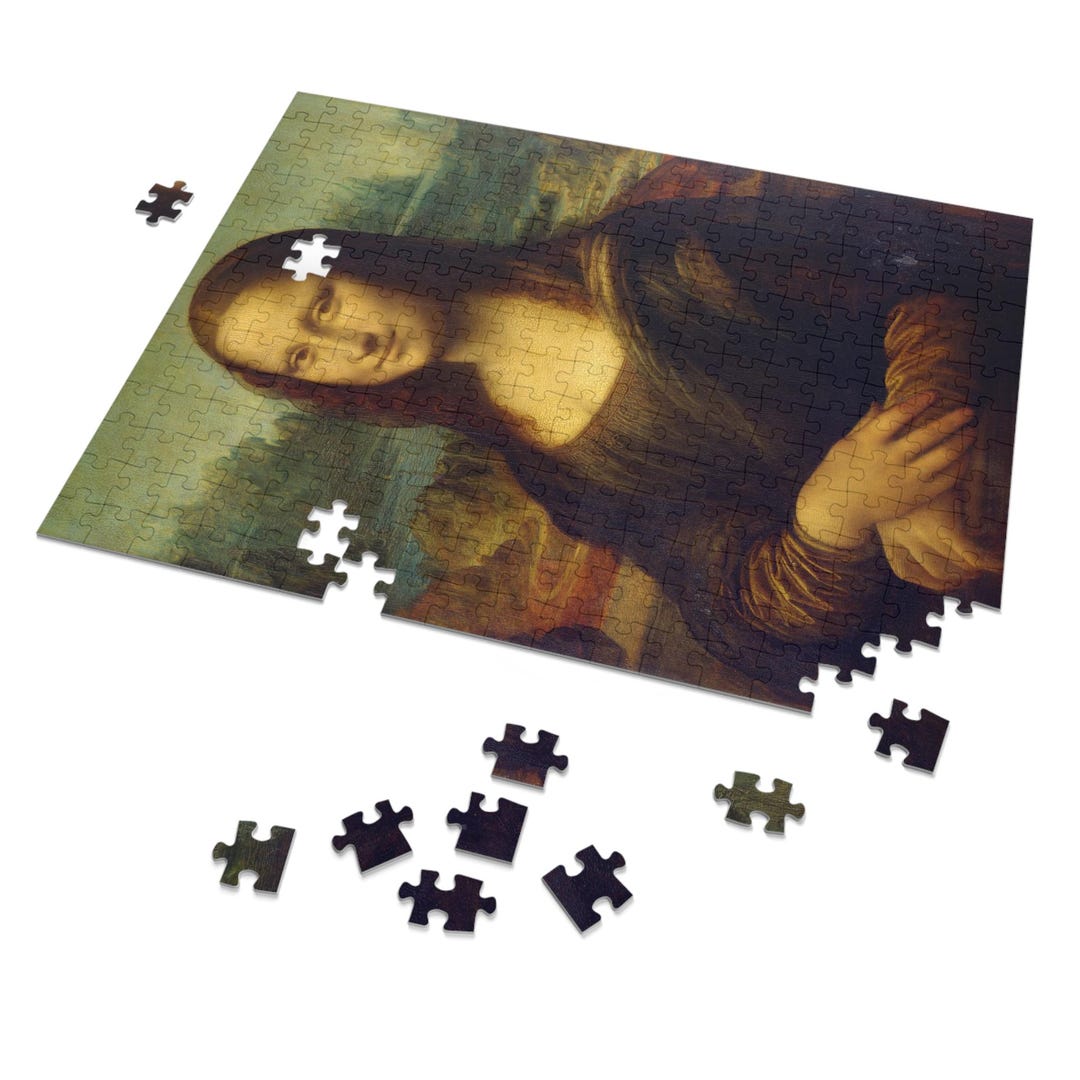 Mona Lisa Jigsaw Puzzle With Tin | Art Puzzle Gift for Adults, Family Fun Activity, Home Decor ...