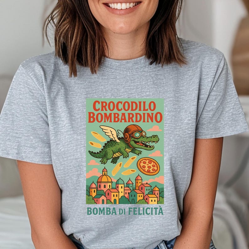 Bombardino Crocodilo Brainrot Shirt, Funny Italian Brainrot, Viral ...