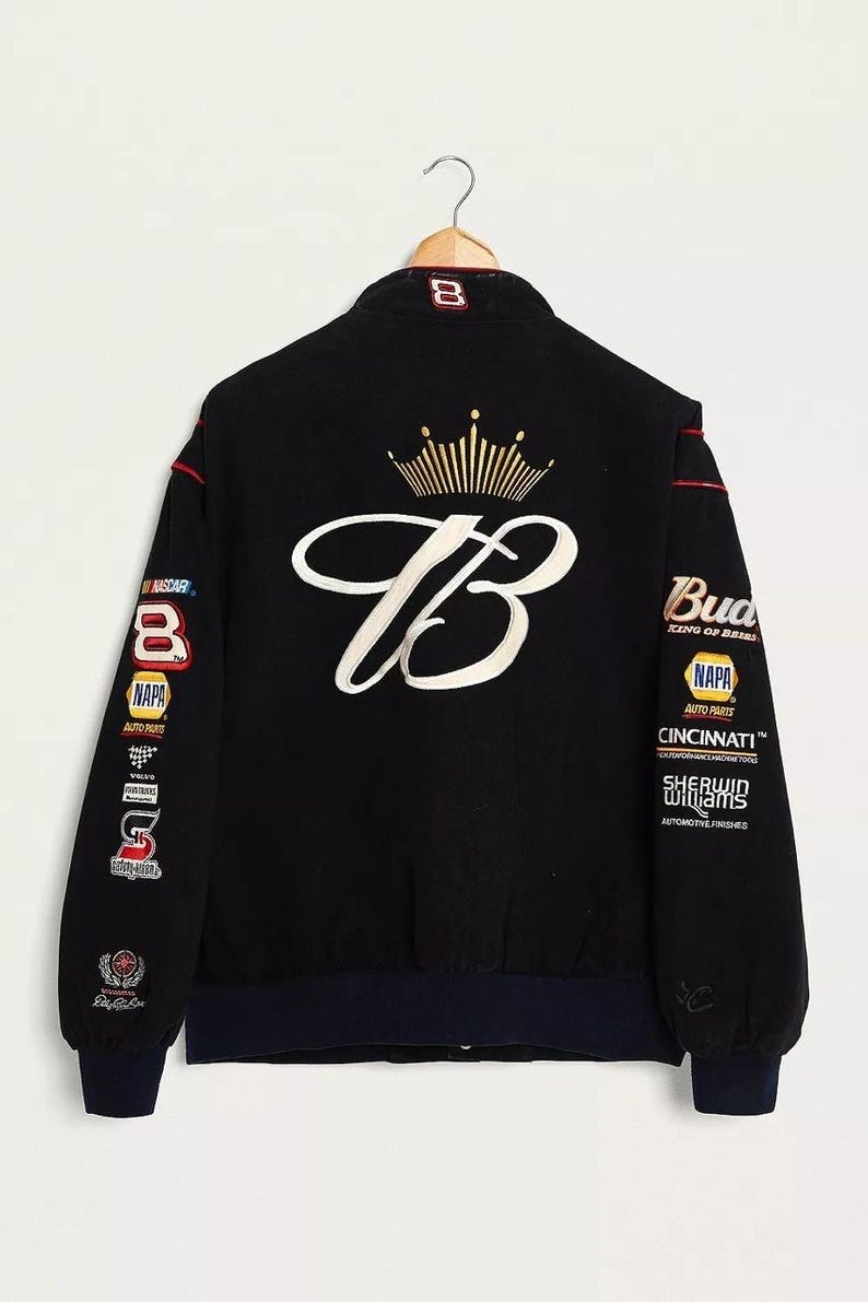NASCAR Vintage Adult Racing Jacket Embroidered Bud Jacket - Etsy