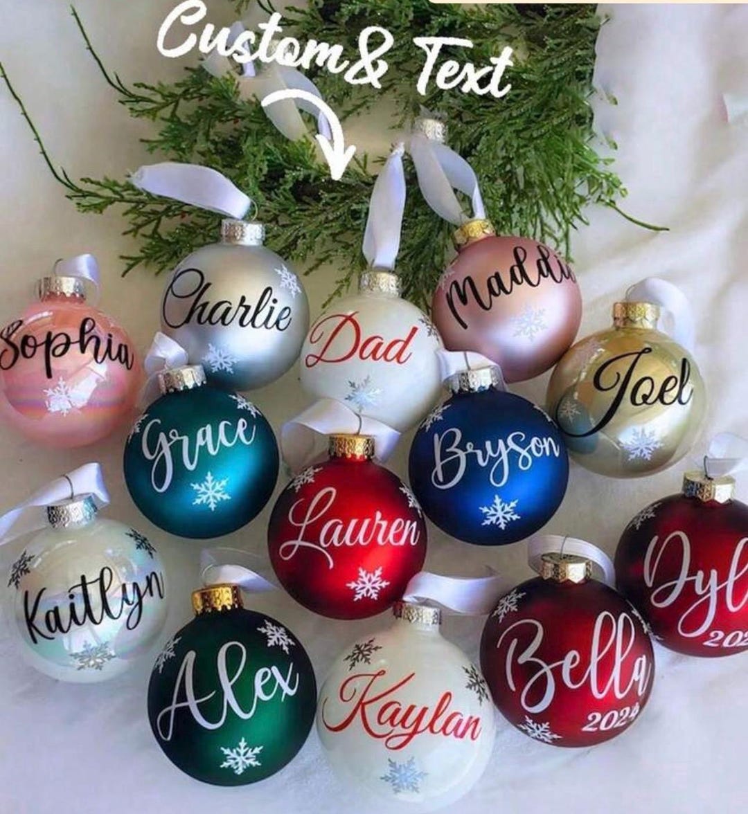 Personalized Christmas Baubles – Your Name on a Bauble! - Etsy