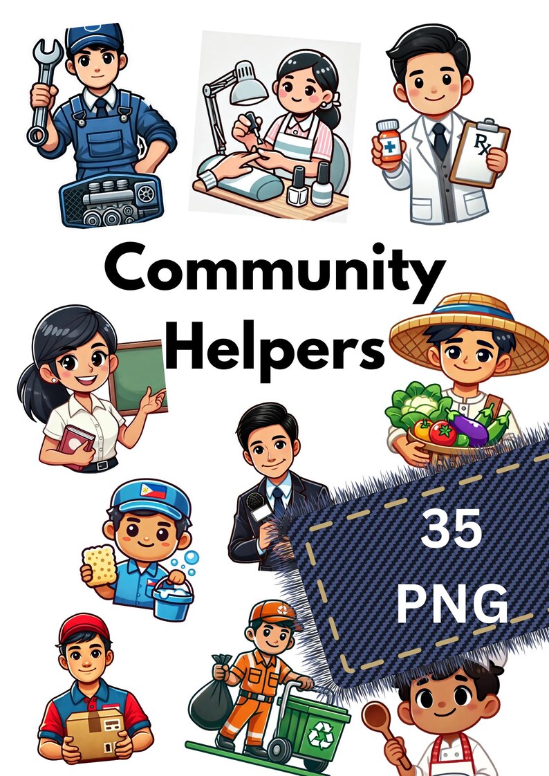Community Helpers Flashcards for Kids | Occupation Learning Cards ...