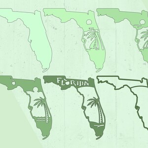 Florida 6 Layered SVG Design for Laser Cutting, Eps Ai Cdr Svg Formats ...