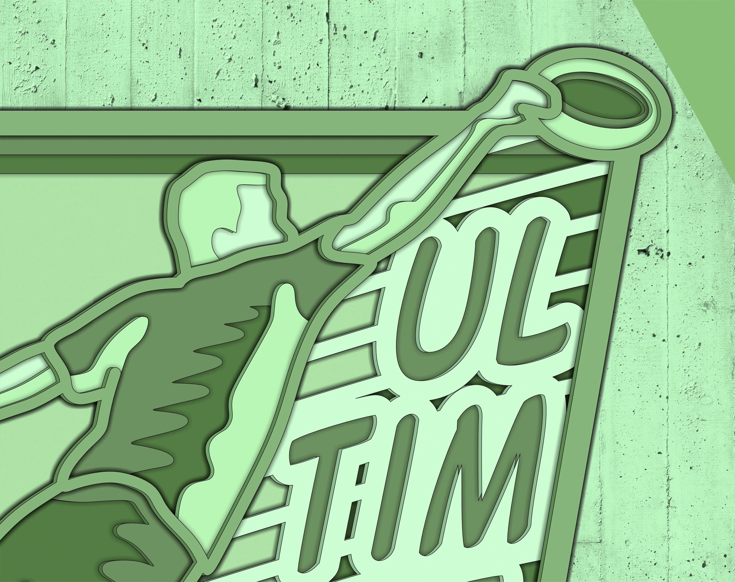 Ultimate Frisbee 6 Layered SVG for Laser Cut, Frisbee Player Art, Eps ...