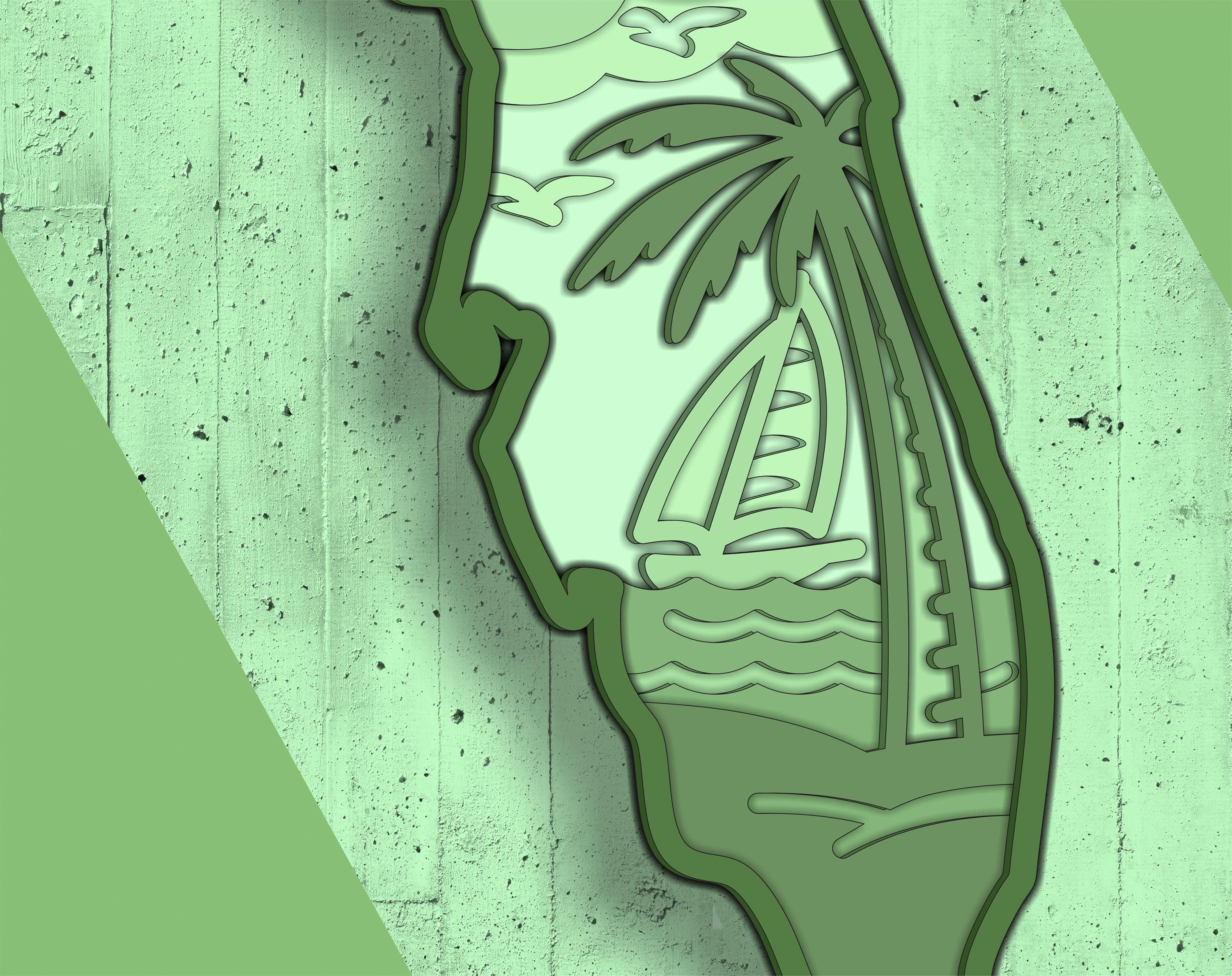 Florida 6 Layered SVG Design for Laser Cutting, Eps Ai Cdr Svg Formats ...