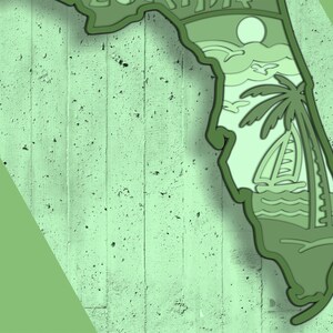 Florida 6 Layered SVG Design for Laser Cutting, Eps Ai Cdr Svg Formats ...