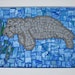 Mosaic Manatee Wall Decor Polymer Clay Manatee Picture Blue Sea ...