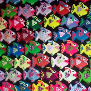 Fish Charm Polymer Clay Fish Charms Assorted Colors Set of 3 Handmade ...