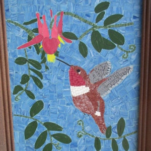 Hummingbird Picture Hummingbird Mosaic Polymer Clay Mosaic Hummingbird ...
