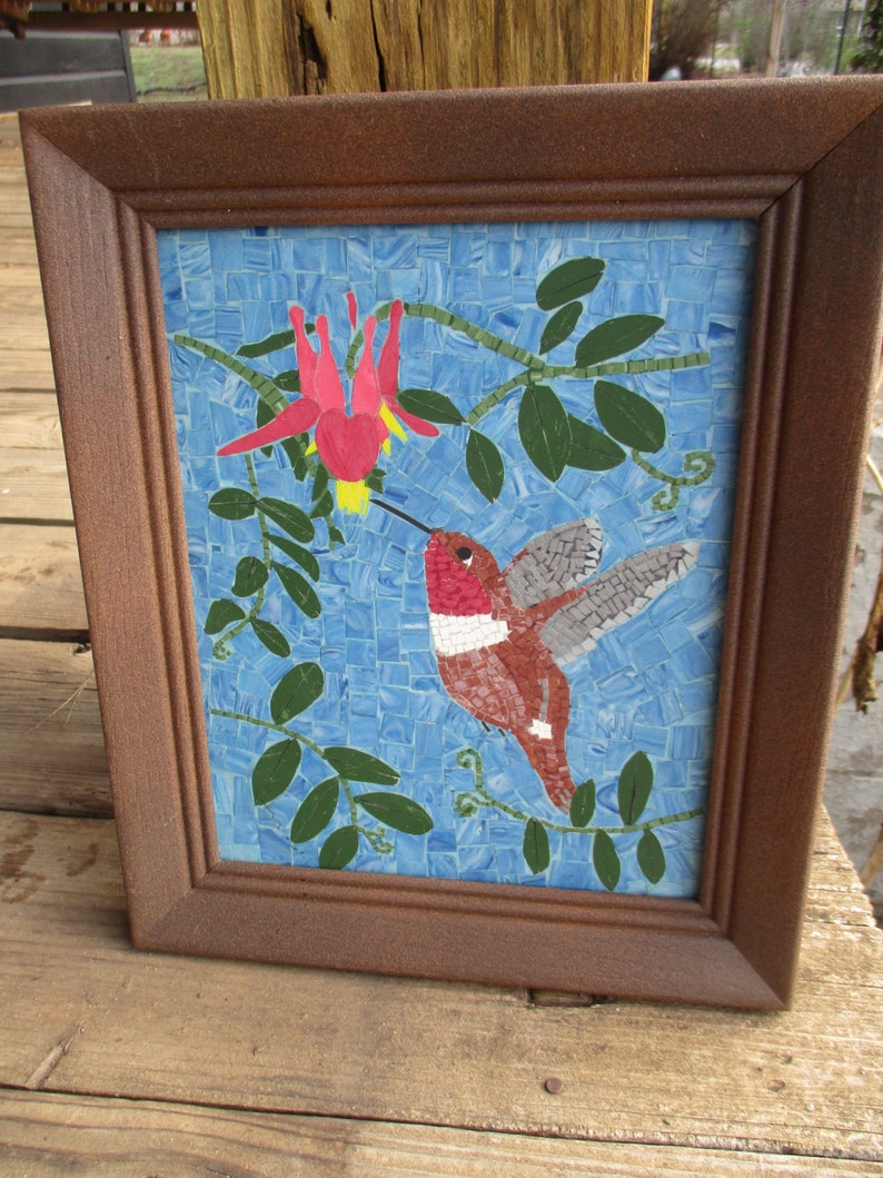 Hummingbird Picture Hummingbird Mosaic Polymer Clay Mosaic Hummingbird ...