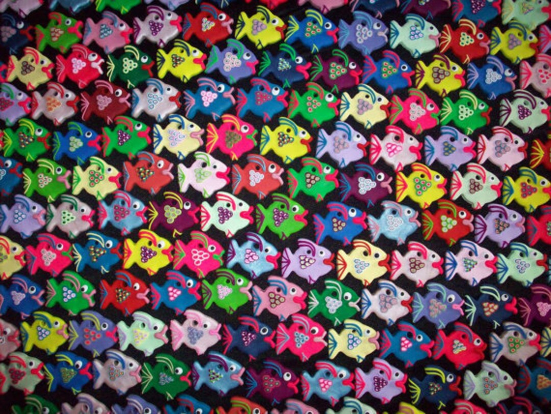 Fish Charm Polymer Clay Fish Charms Assorted Colors Set of 3 Handmade ...