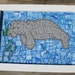 Mosaic Manatee Wall Decor Polymer Clay Manatee Picture Blue Sea ...