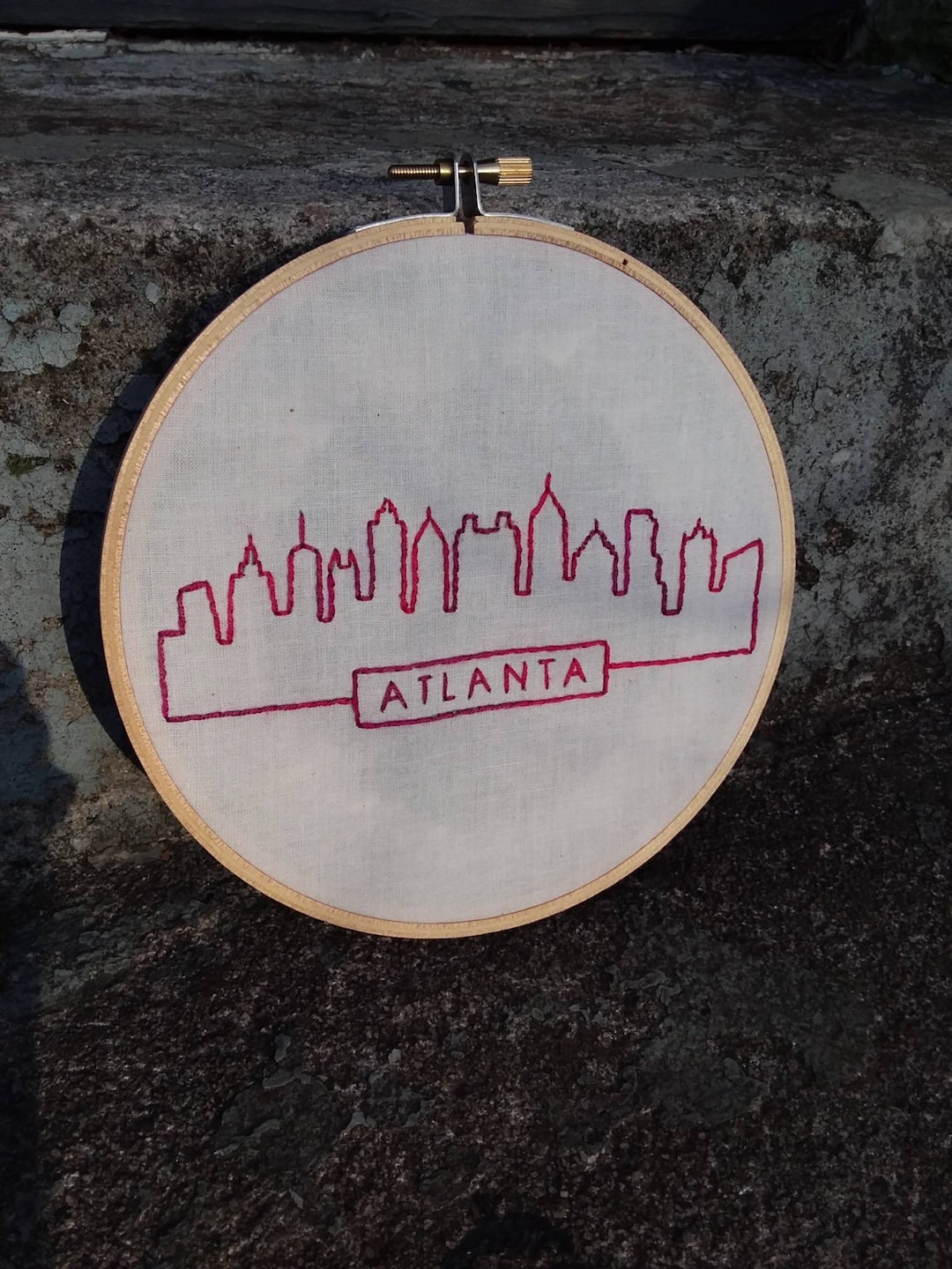 Atlanta Georgia Hand Embroidery City Skyline Hoop Art Atlanta Picture ...