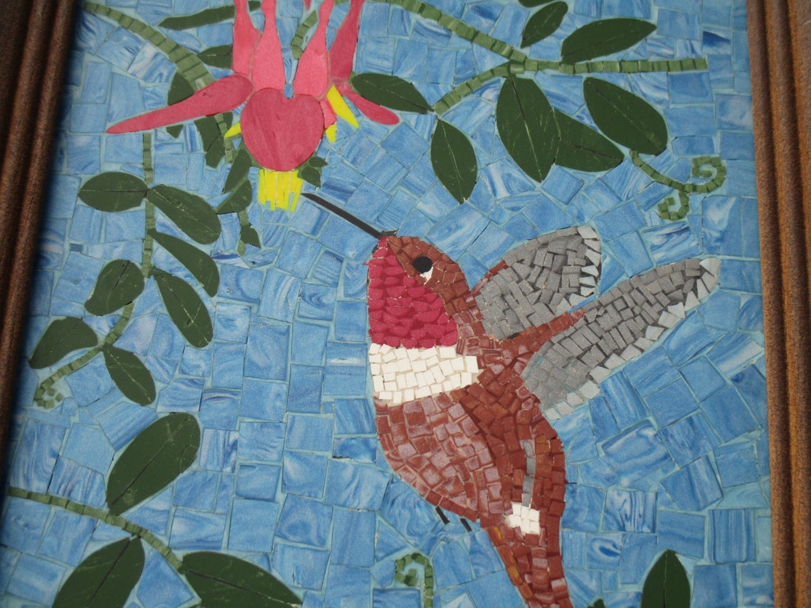 Hummingbird Picture Hummingbird Mosaic Polymer Clay Mosaic - Etsy