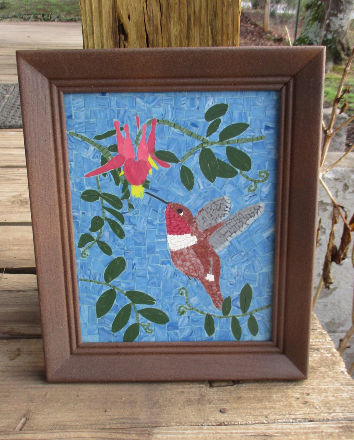 Hummingbird Picture Hummingbird Mosaic Polymer Clay Mosaic Hummingbird ...
