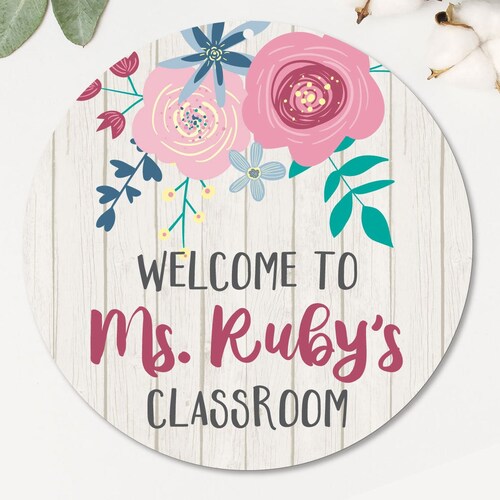 Teacher Door Sign Metal Classroom Sign Personalized Metal - Etsy