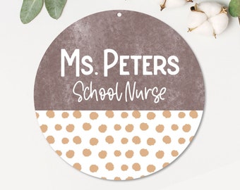 Rainbow Hippie Teacher Door Sign Flower Power Metal - Etsy