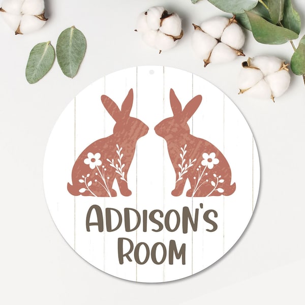 Metal Bunny Door Hanger - Etsy