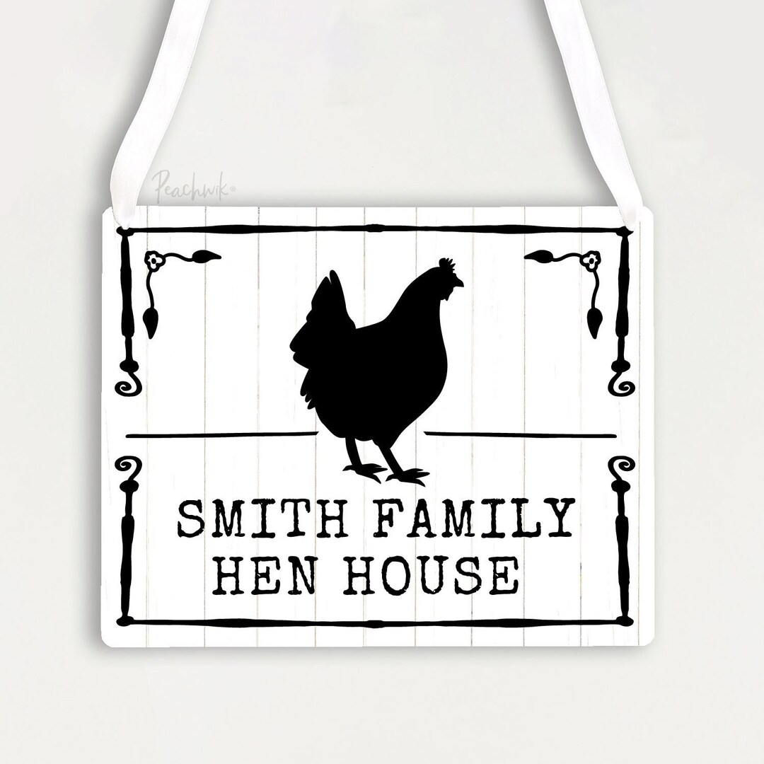 Personalized Chicken Coop Sign Metal Chickens Sign Personalized Hen ...