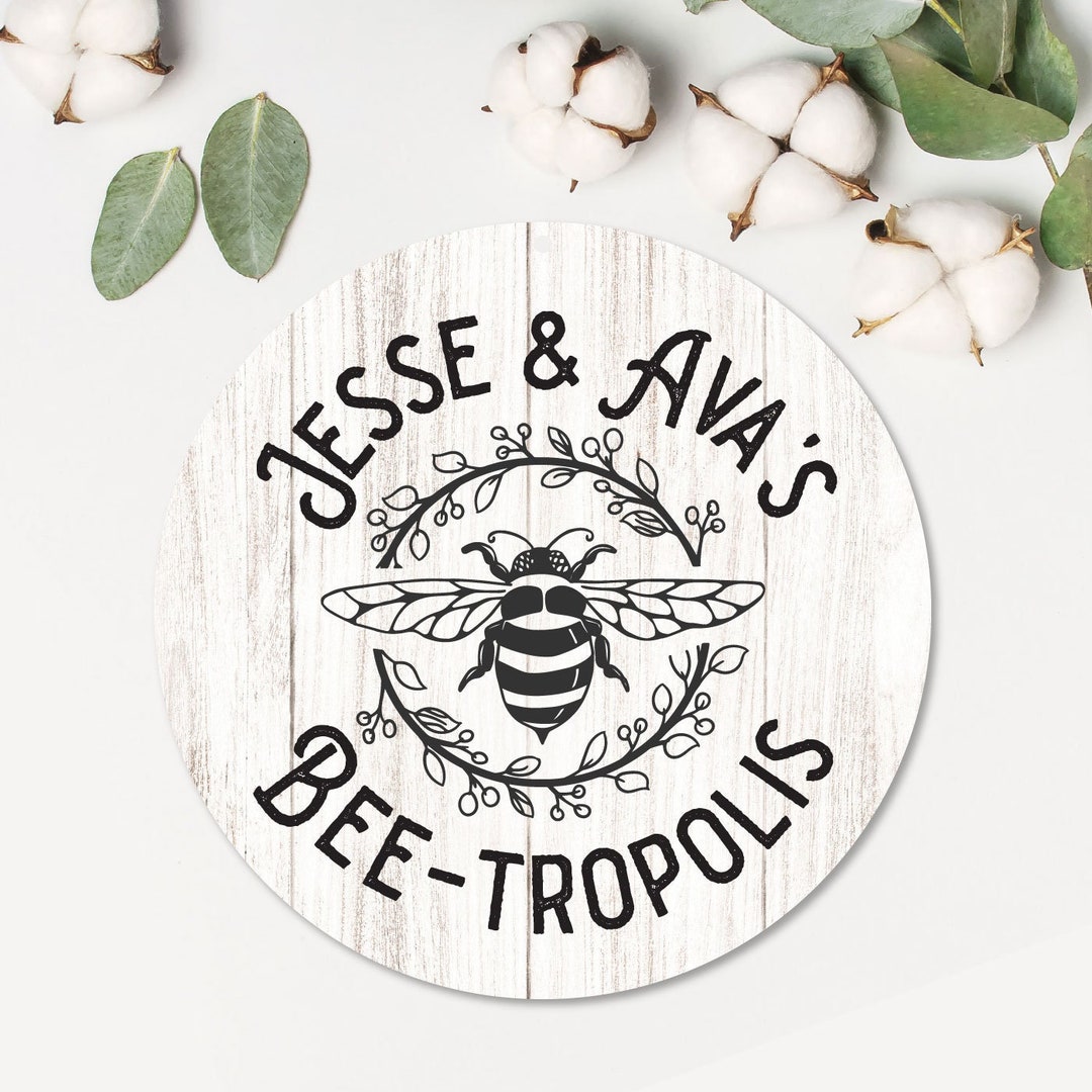 Personalized Beekeeper Sign Family Beehive Apiary Sign Metal Bee Farm ...